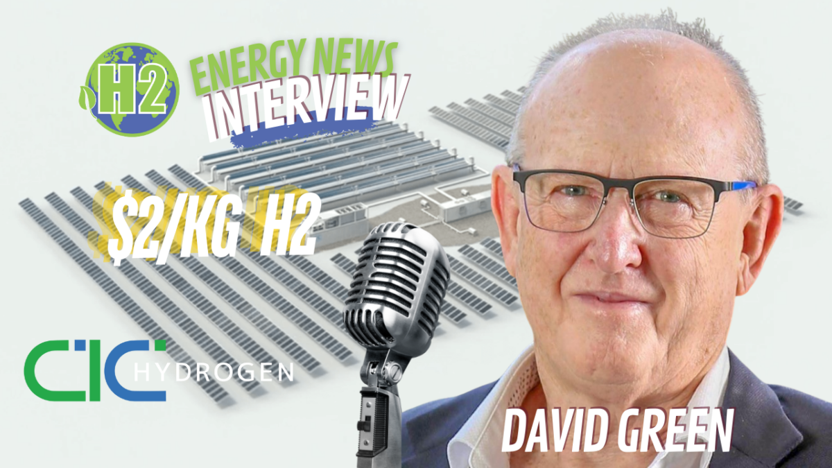 USD 2 per kg of Hydrogen is Possible with David Green CEO CIC Hydrogen ...